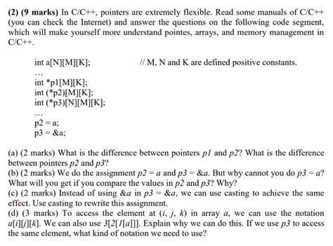 Solved Marks In C C Pointers Are Extremely Chegg