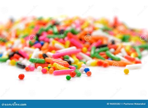 Close Up Shot Of A Very Small Colorful Candies Used For Cakes De Stock