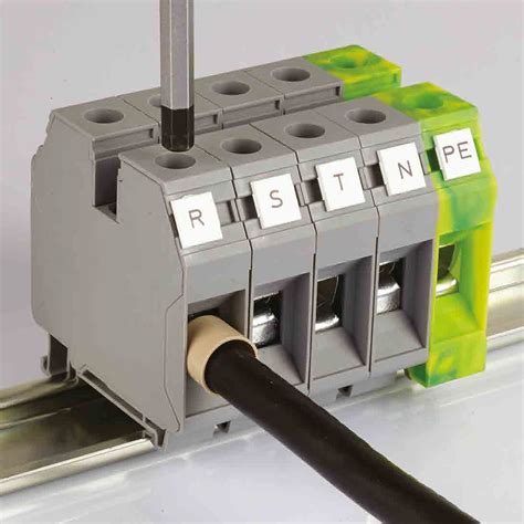 Feed Through Terminal Block Screw Connection Din Rail Mounted