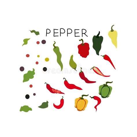 Pepper Spices Pattern Free Vector Illustration Stock Vector