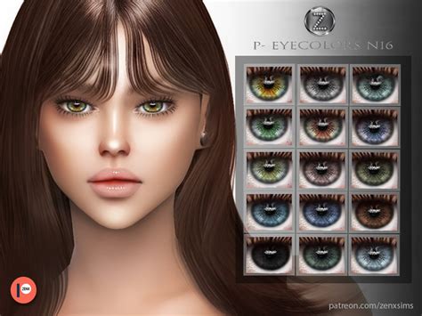 The Sims Resource Patreon Early Access Eyecolors N16 Eyebrows Eyeliner Eyeshadow The