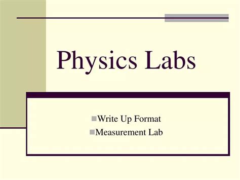PPT Physics Labs PowerPoint Presentation Free Download ID 936204