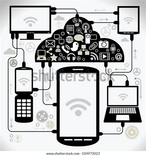 Social Network Communication Global Computer Networks Stock Vector Royalty Free 104973023