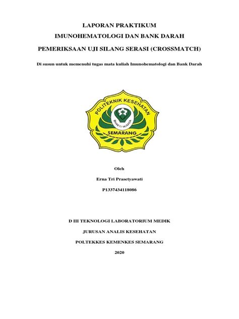 Pemeriksaan Crossmatch Dalam Transfusi Darah Pdf