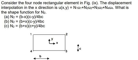 Consider The Four Node Rectangular Element In Fig
