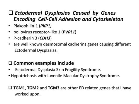 Ectodermal Dysplasias Genetic Disorder Pptx