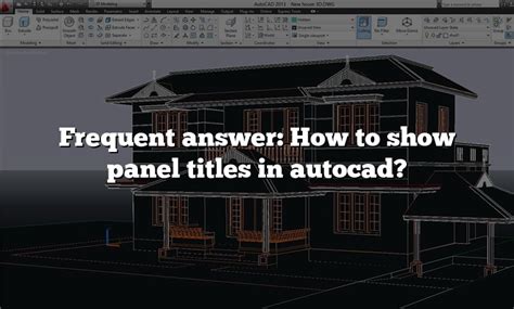 Frequent Answer How To Show Panel Titles In Autocad Caddikt