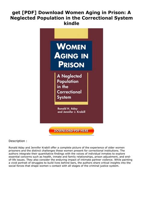 Get [pdf] Download Women Aging In Prison A Neglected Population In Th