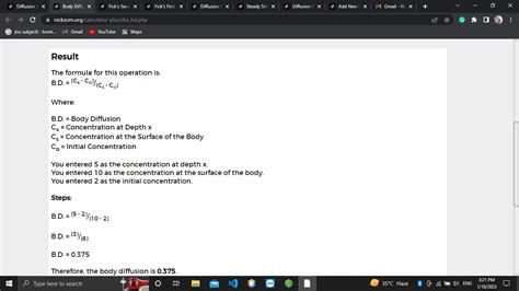 how to calculate and solve for body diffusion diffusion in alloying