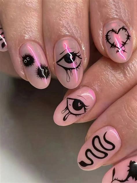 Комплект Разкошни Press On Изкуствени Нокти 24 броя Удивителен Перлено Розов Гланц с Декорация