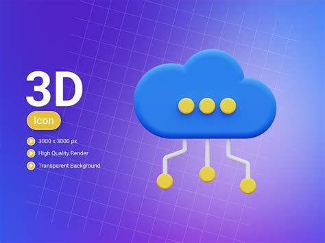 Premium Psd 3d Cloud Computing Icon