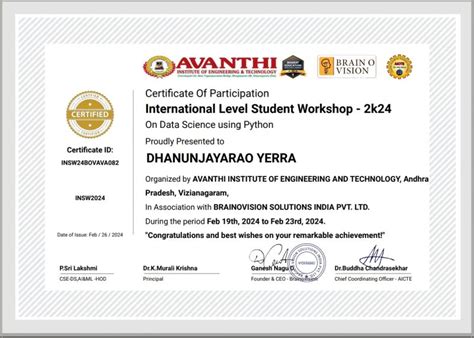 Yerra Dhanunjayarao On Linkedin Datascience Python Workshop