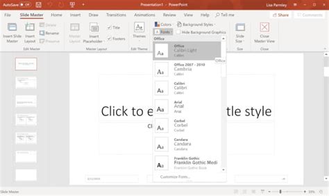 Change Default Font In PowerPoint Course Method