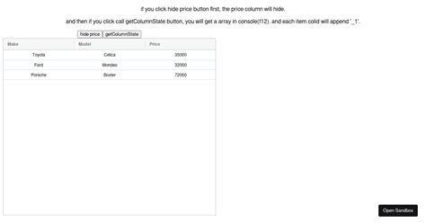 Ag Grid Column Id Issue Codesandbox