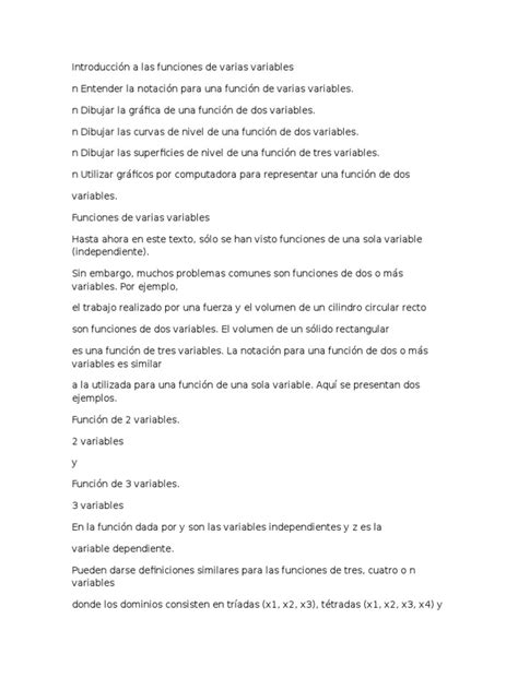 Pdf Introducción A Las Funciones De Varias Variables Dokumen Tips