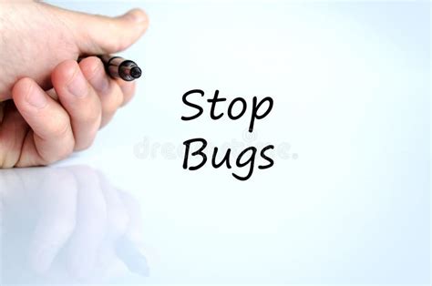 Stop Bugs Text Concept Stock Photo Image Of Painted