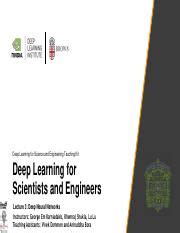 Lecture 03 Deep Neural Networks Pdf Deep Learning For Science And Engineering Teaching Kit