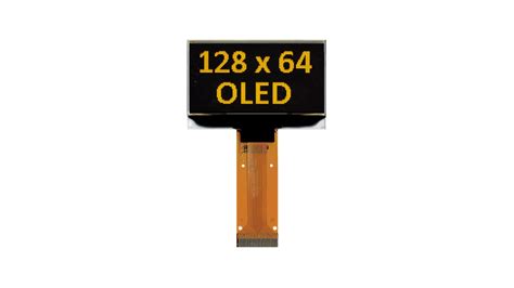 Mcot128064by Ym Midas Yellow Passive Matrix Oled Display 128 X 64pixels Cot I2c Parallel Spi