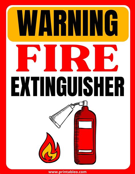 Free Printable Fire Extinguisher Sign