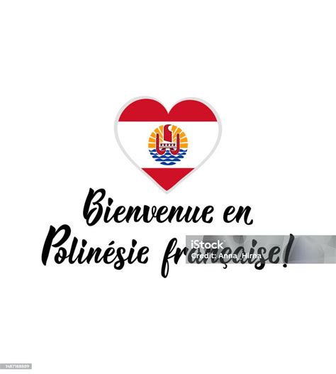 프랑스어 글자 프랑스어 번역 프랑스령 폴리네시아에 오신 것을 환영합니다 잉크 그림입니다 소셜 미디어 스토리 게시물 템플릿 0명에 대한 스톡 벡터 아트 및 기타 이미지