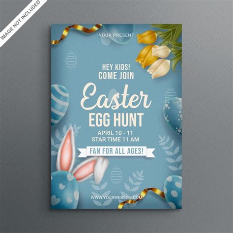 Premium Psd Psd Water Color Easter Egg Hunt Poster Design Template