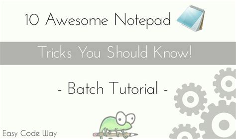 10 New Awesome Notepad Tricks You Should Know Notepad Trick Note Pad