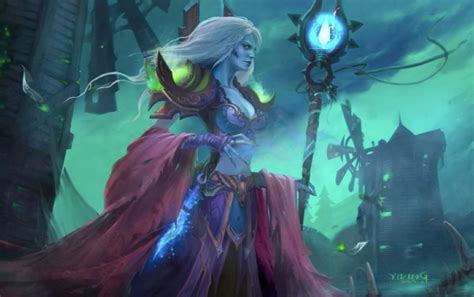 魔兽世界亡灵女法师动态壁纸 256色真彩细胞壁 站酷zcool