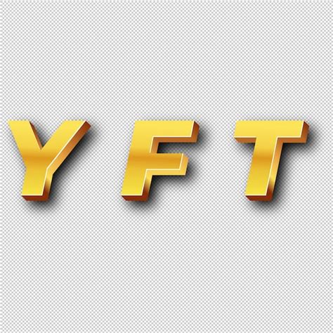 Premium Photo YFT Gold Logo Icon Isolated White Background Transparent