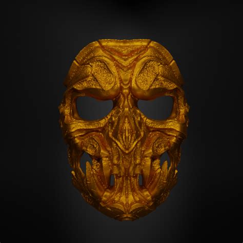 Stl File Airsoft Skull Face Mask Skull Prom Helloween Face Mask 3d