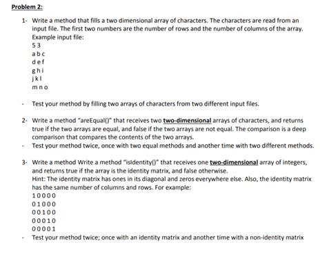 Solved Problem 2 1 Write A Method That Fills A Two