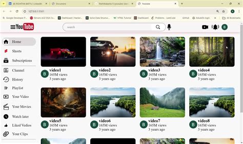 Cloning Youtube With Html Css Javascript Rishitha Battu Posted On