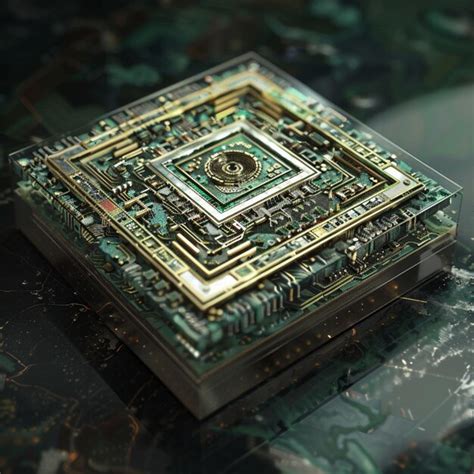 Microchip Semiconductor On Motherboard Futuristic Lighting Generated Ai Photos Premium Ai