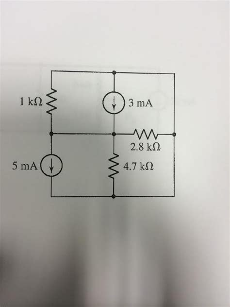 Solved Find The Current Through K Ohm Resistor Be Careful Chegg Com