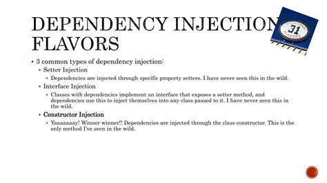 Dependency Injection Lightning Talk Pptx Programming Languages
