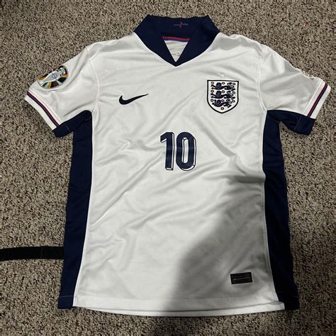 Euro 2024 Bellingham White Nike England Jersey Size Depop
