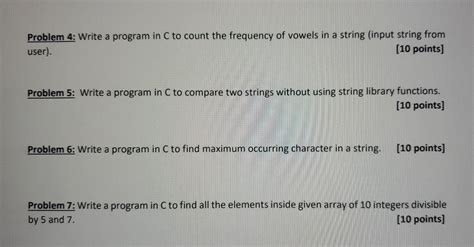 Solved Problem 4 Write A Program In C To Count The