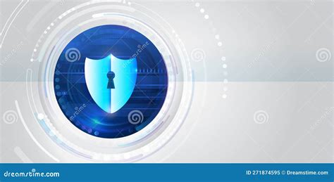 Abstract High Tech Background Data Security System Information Or