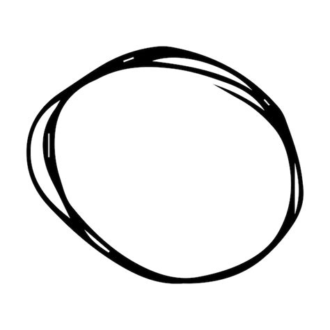 Premium Vector Hand Drawn Scribble Circle Black Doodle Round