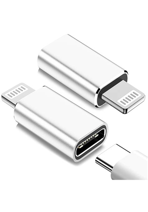 Nzgey For Lightning Female To Usb C Male Adapter 2 Pack Nzgey For Lightning Female To Usb C Male Adapter 2 Pack