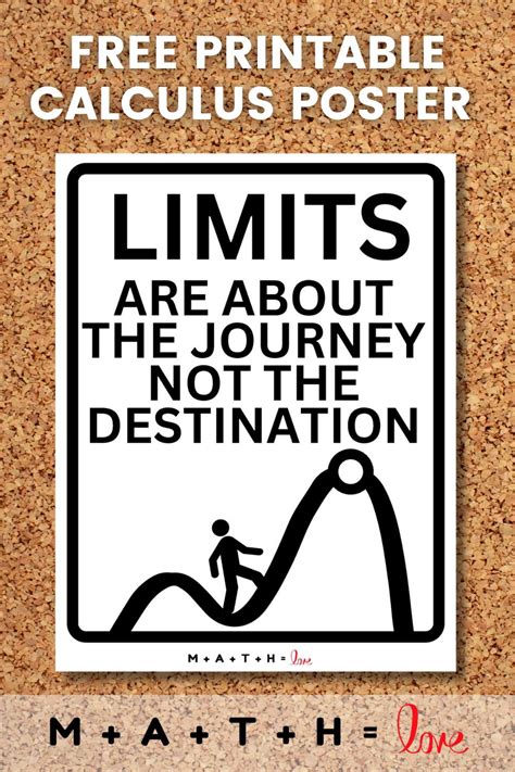 Limits Calculus Poster Math Love