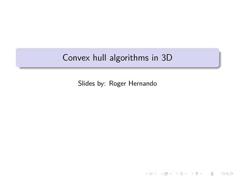 Convex Hull In D Ppt