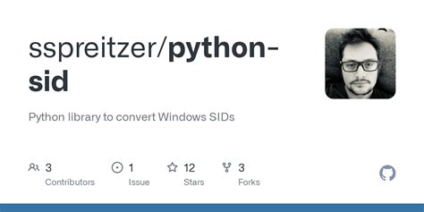 Github Sspreitzerpython Sid Python Library To Convert Windows Sids