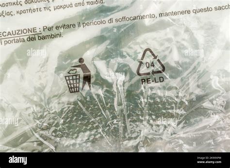 Recycling Symbols Ldpe Pe Ld Mobius Loop Tidyman On A Product Box Plastic Covering