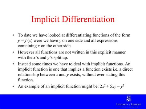 Ppt Section 25 Implicit Differentiation Powerpoint