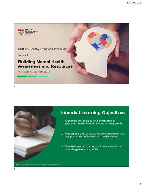 Cc0005 Lecturenotes Wb Lec4 2023 Pdf Mental Disorder Anxiety Disorder