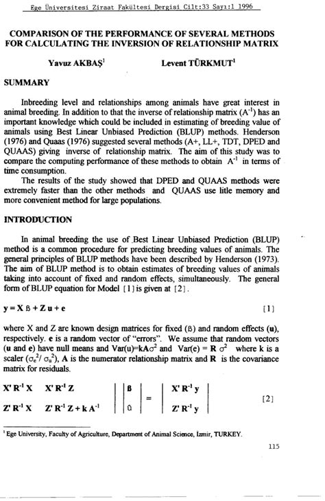 Pdf Comparison Of The Performance Of Several Methods For Calculating The Inversion Of
