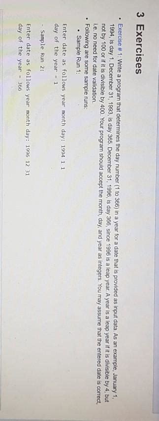 Solved 3 Exercises • Exercise 1 Write A Program That