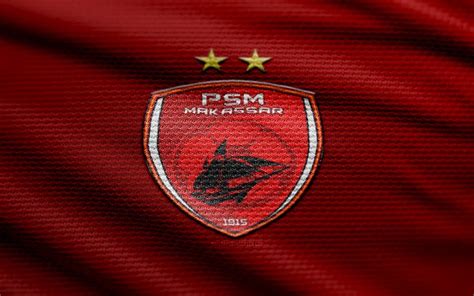 다운로드 Psm 마카 사르 패브릭 로고 4k 빨간색 직물 배경 리가 1 인도네시아 보케 축구 Psm 마카 사르 로고 Psm 마카 사르 엠블럼 Psm 마카 사르