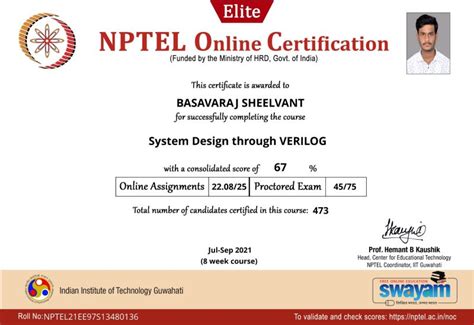 Basavaraj Sheelvant On Linkedin Nptel Vlsi Verilog Digitaldesign