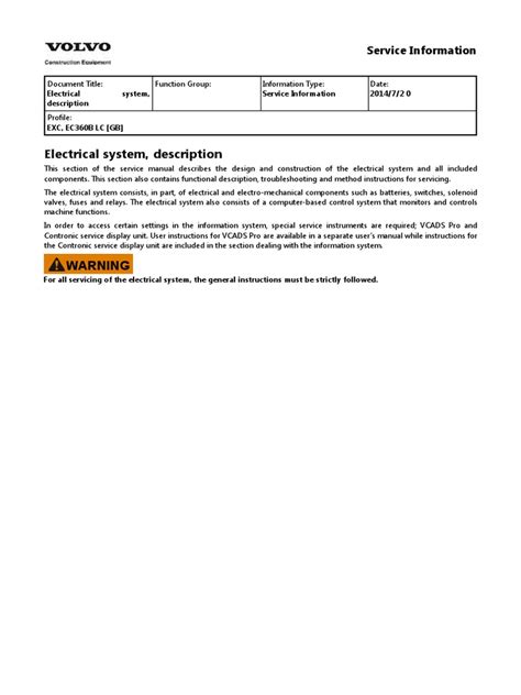 3 Elec System Warning System Information System Instruments Pdf Fuel Injection Battery